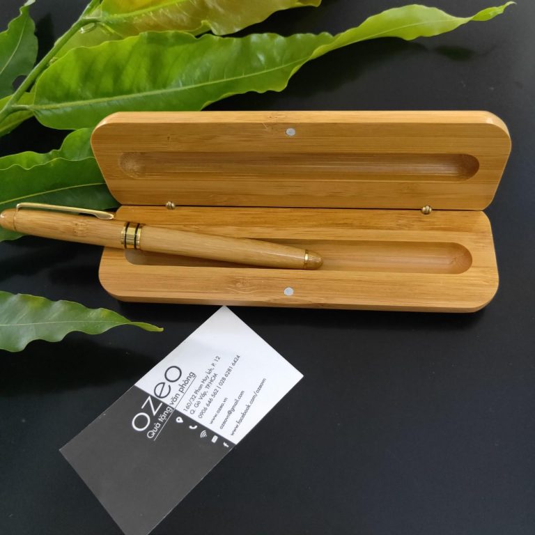 Bộ Hộp Bút Tre + Bút Tre Khắc Tên Làm Quà Tặng Cực Đẹp Chỉ 199K!