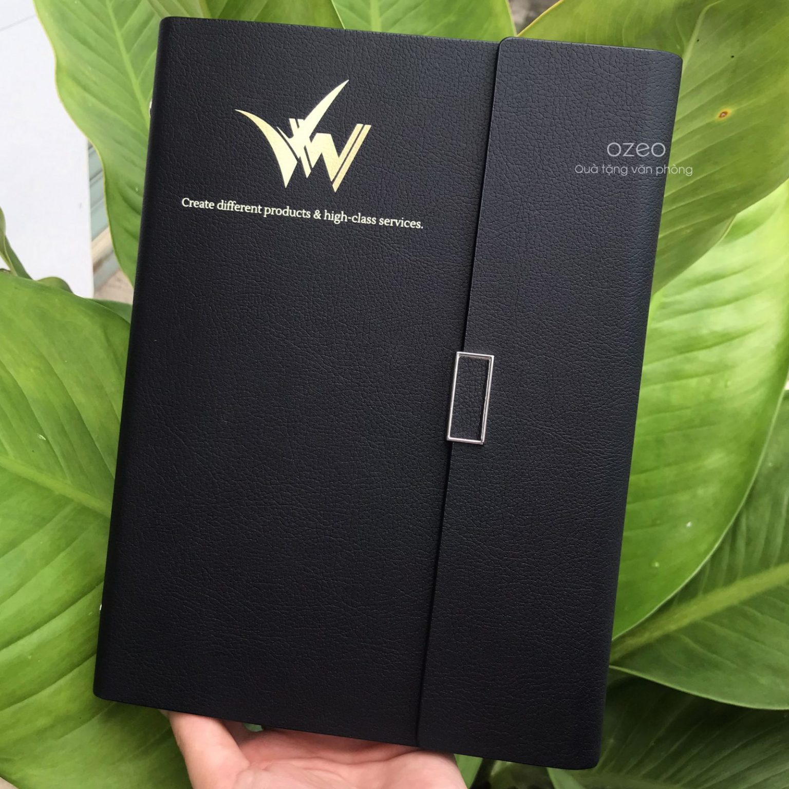 Sổ Tay Bìa Da Cao Cấp In Logo Theo Yêu Cầu Cho Doanh Nghiệp